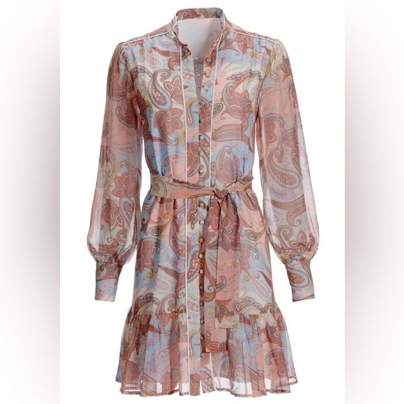 Boston Proper | Dresses | Pastel Paisley Patchwork Dress Labeled As ...